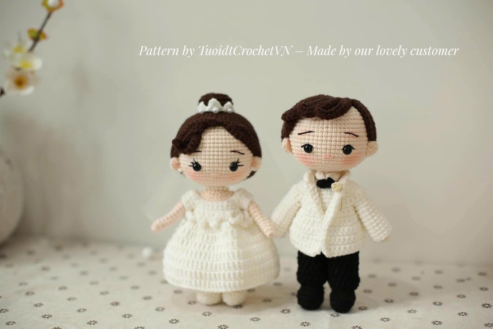 Crochet Wedding Couple Amigurumi Doll Pattern: Bride & Groom (PDF in ...