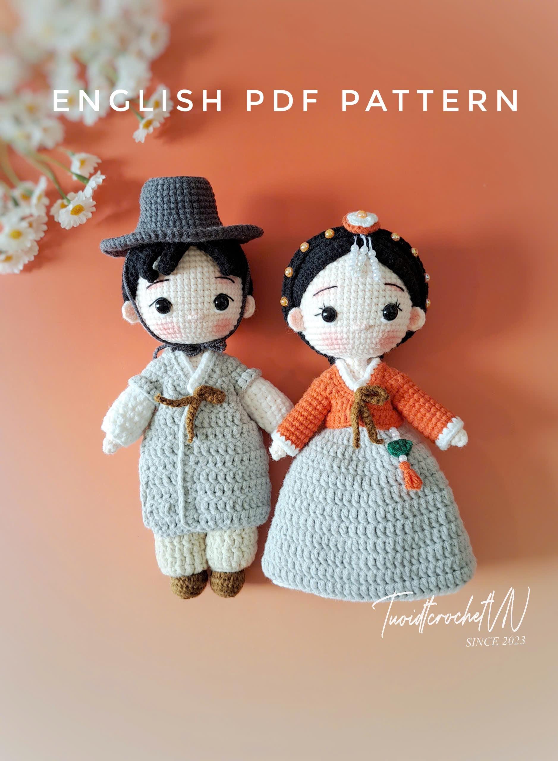 Korean Hanbok Doll Crochet Pattern: Amigurumi Couple (PDF Pattern ...