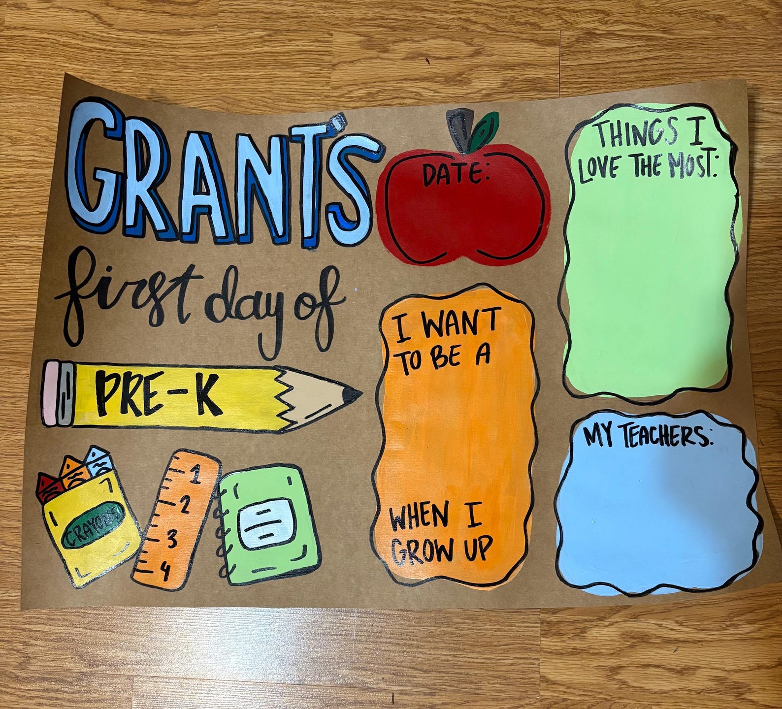 Back-to-school Mini Banners | First Day of School Hand Painted Banner ...