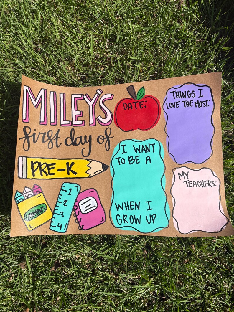 Back-to-school Mini Banners | First Day of School Hand Painted Banner ...