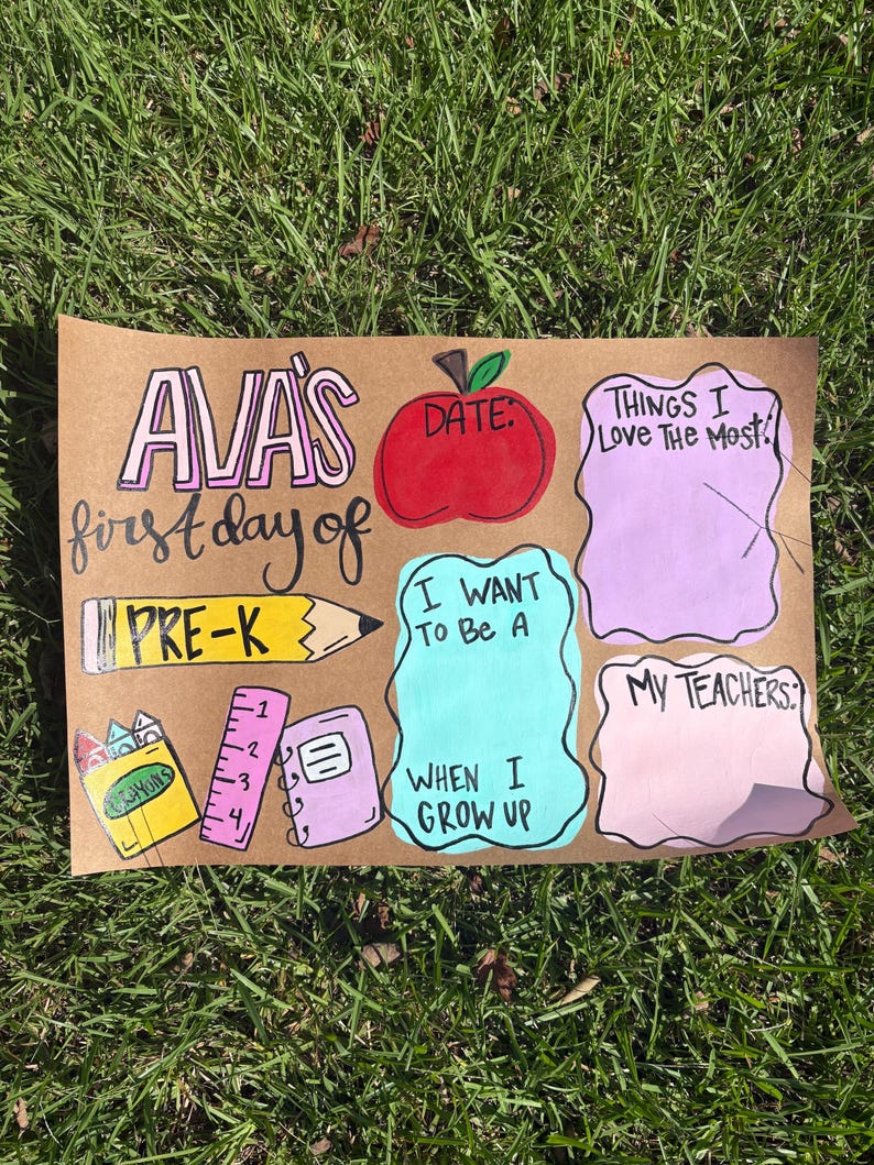 Back-to-school Mini Banners | First Day of School Hand Painted Banner ...