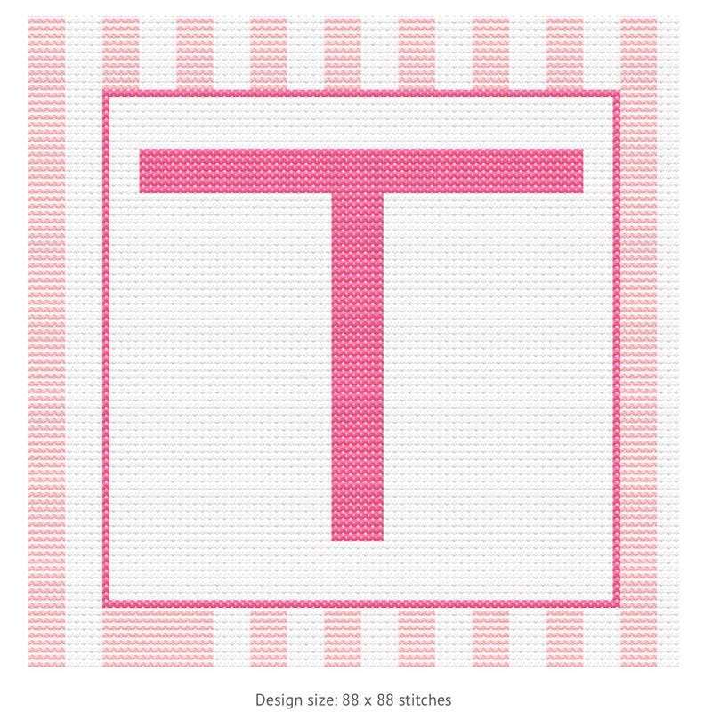 D Initial Needlepoint - Etsy