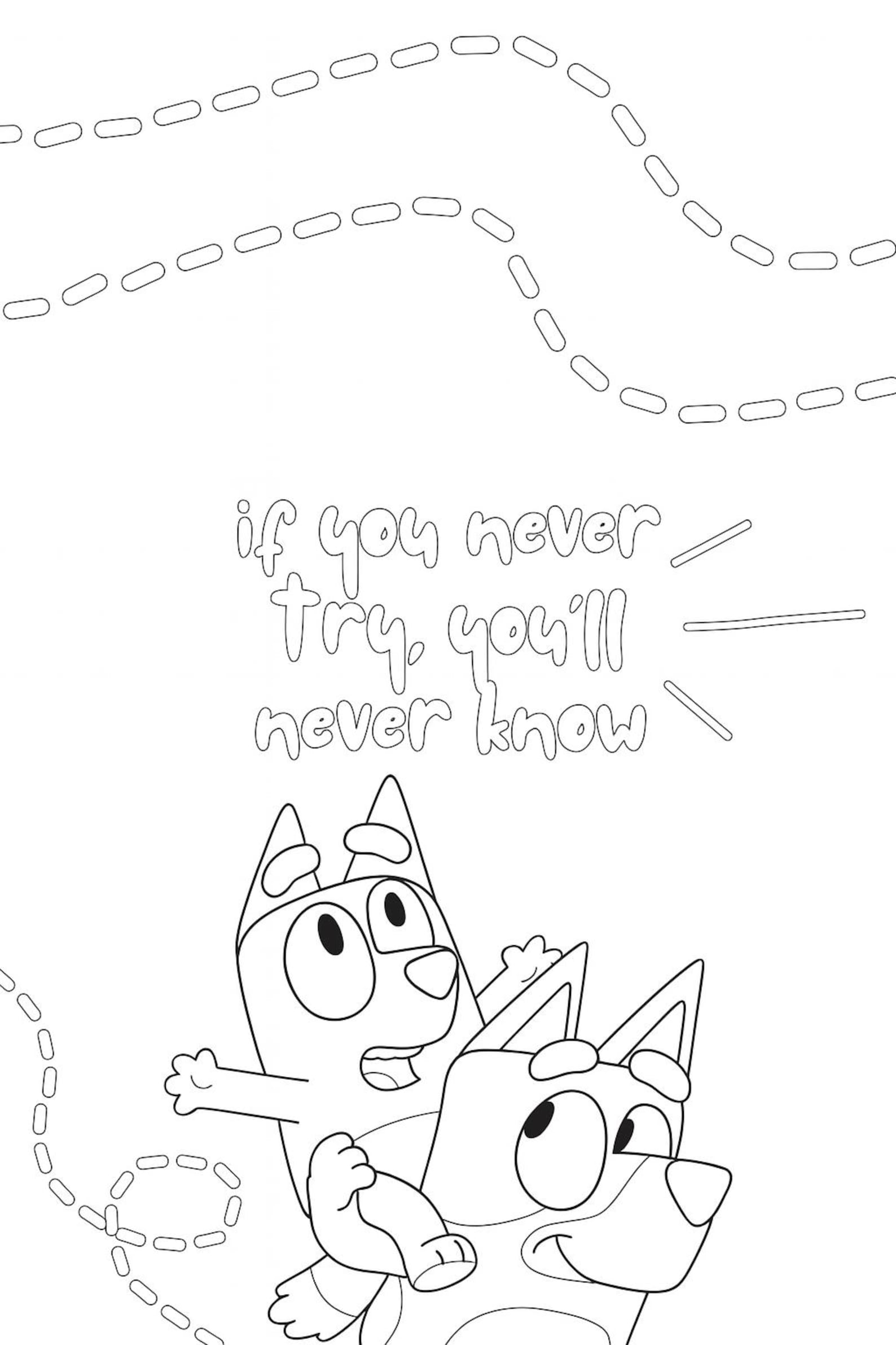 Bluey Coloring Pages PDF Files Instant Download and Print | Part 2 - Etsy