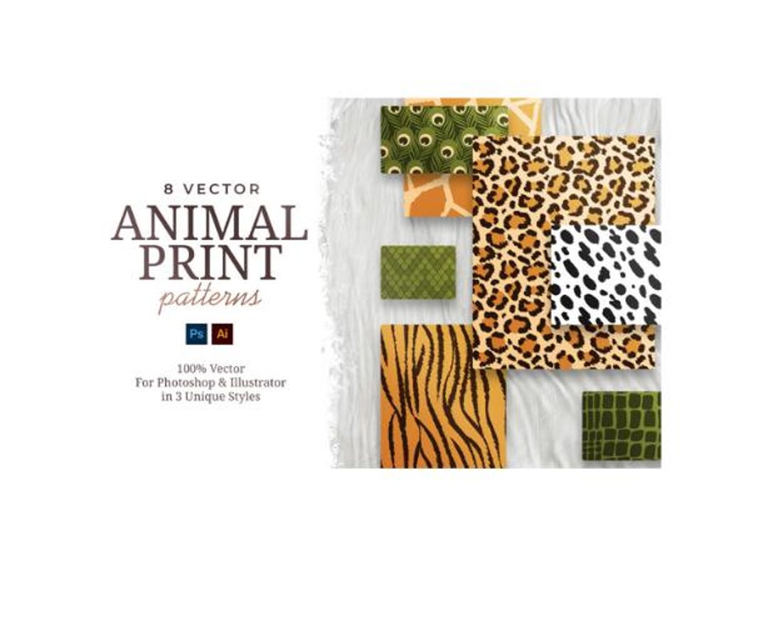 Animal Print SVG Bundle, Animal Print PNG Bundle, Animal Print Clipart ...