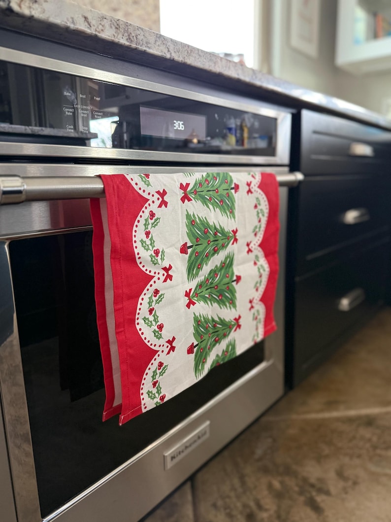 Vintage Santa Towel Kitchen Decoration Holiday Accessory Bathroom Gift ...