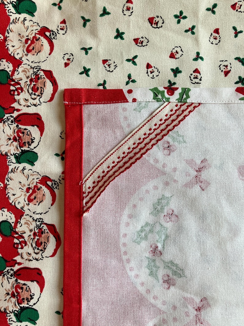 Vintage Santa Towel Kitchen Decoration Holiday Accessory Bathroom Gift ...
