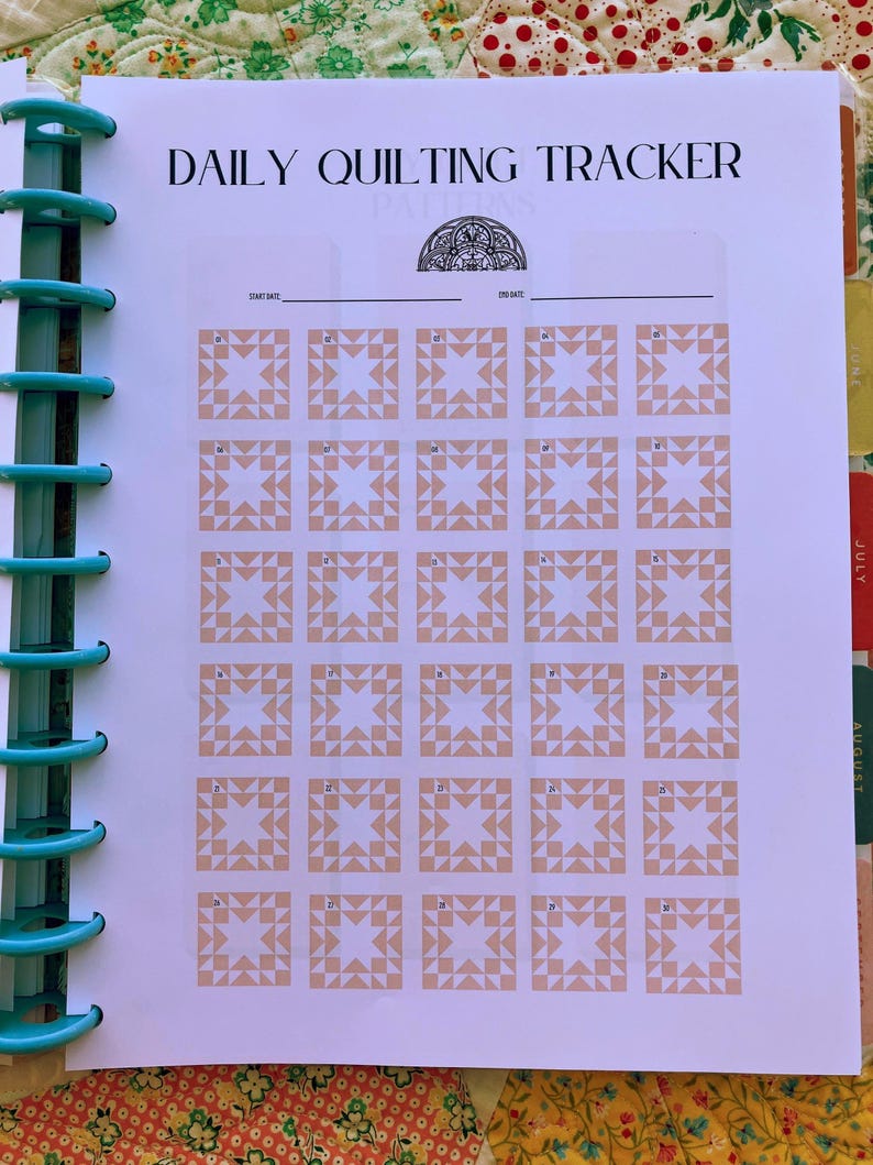 Printable Quilt Journal Fabric Collection Organizer Planner Binder ...
