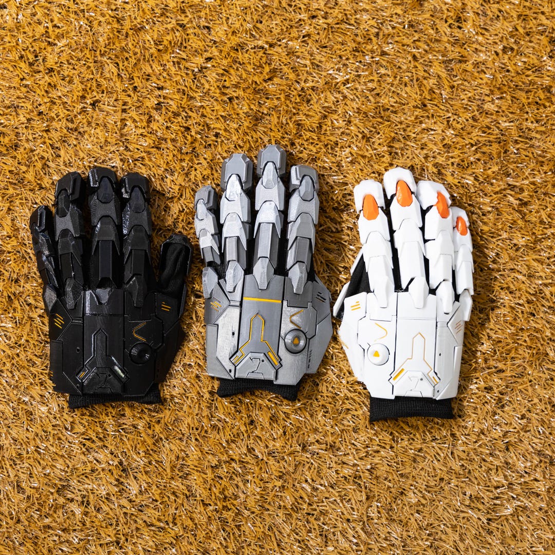 Cyberpunk Mecha Gloves Exoskeleton Armor Futuristic Cosplay Gauntlet ...