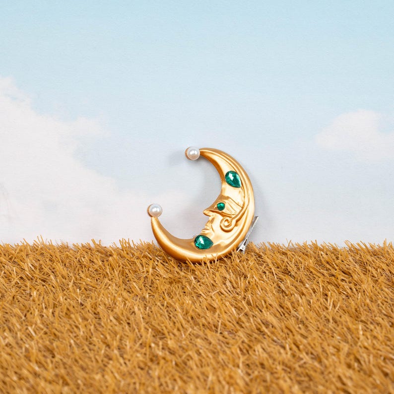 Dancer Crescent Moon Hair Clip Cosplay Accessory Christmas Cos Headwear ...