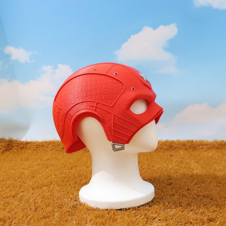 Red Tactical Hero Helmet Wearable 3D Printed Cosplay Mask Magnetic Back ...