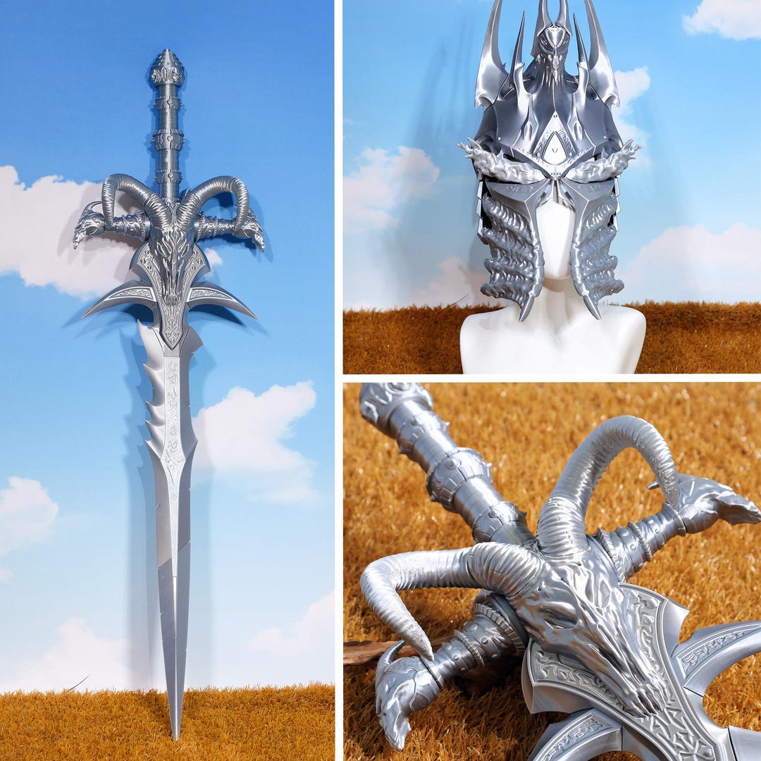 Frozen Dark Lord Sword Helmet Cosplay Gift Set Fantasy Armor Replica ...
