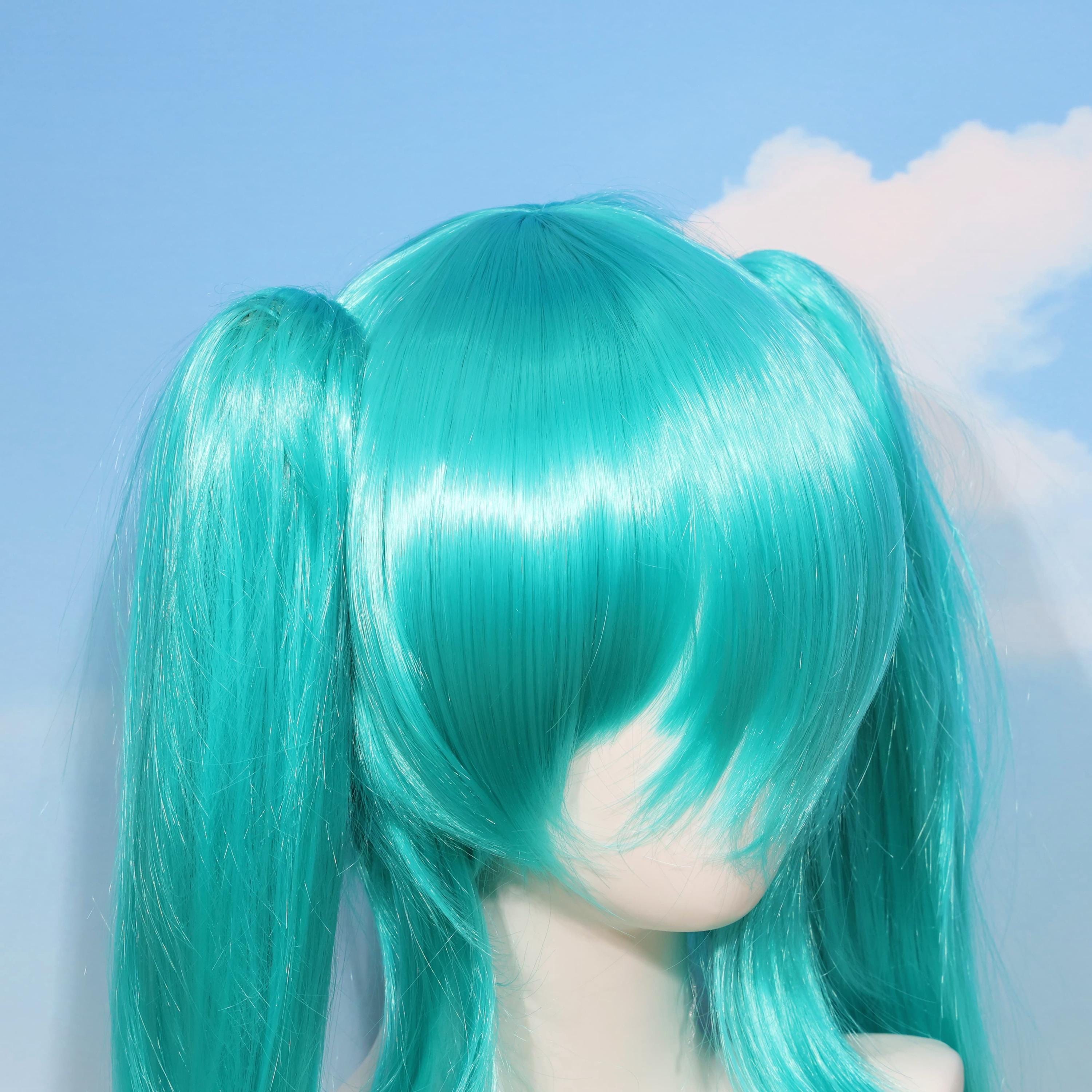 Virtual Idol Twin Tails Cosplay Set Full Costume With Wig Glossy Vinyl ...