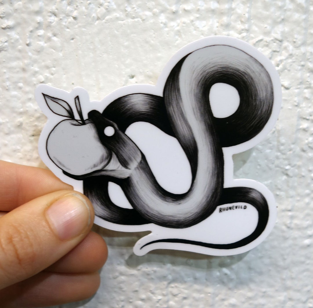 Snake and Apple poisoned Vinyl Sticker - Etsy