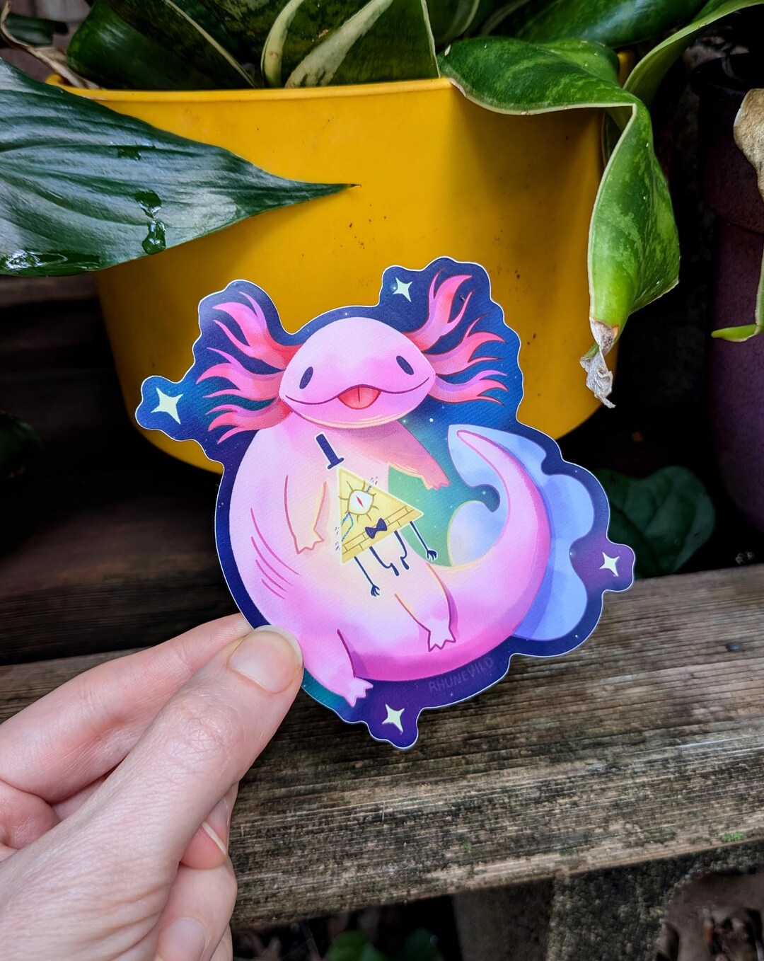 Bill & Axolotl Vinyl Sticker - Etsy