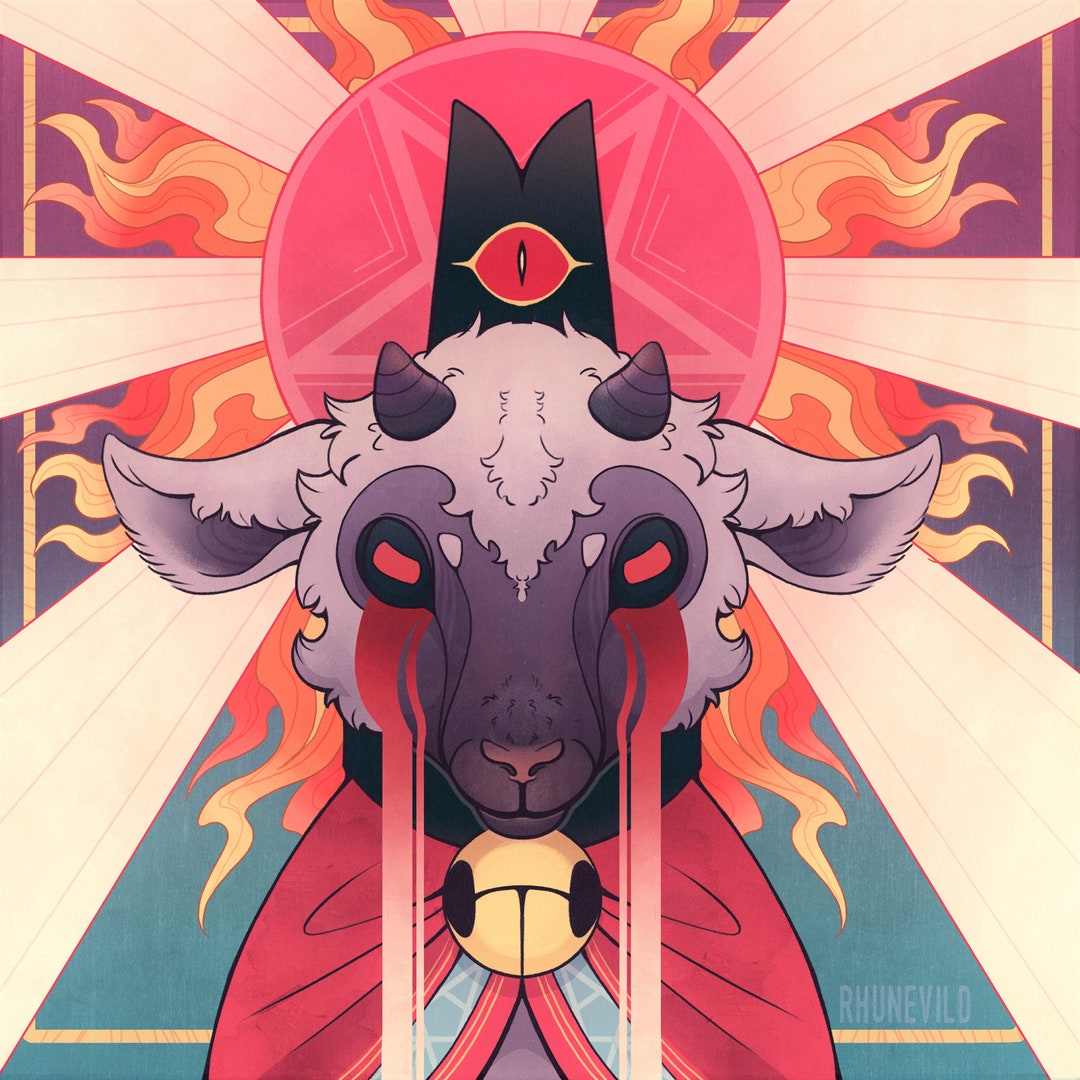 Cult of the Lamb Illustration Print - Etsy