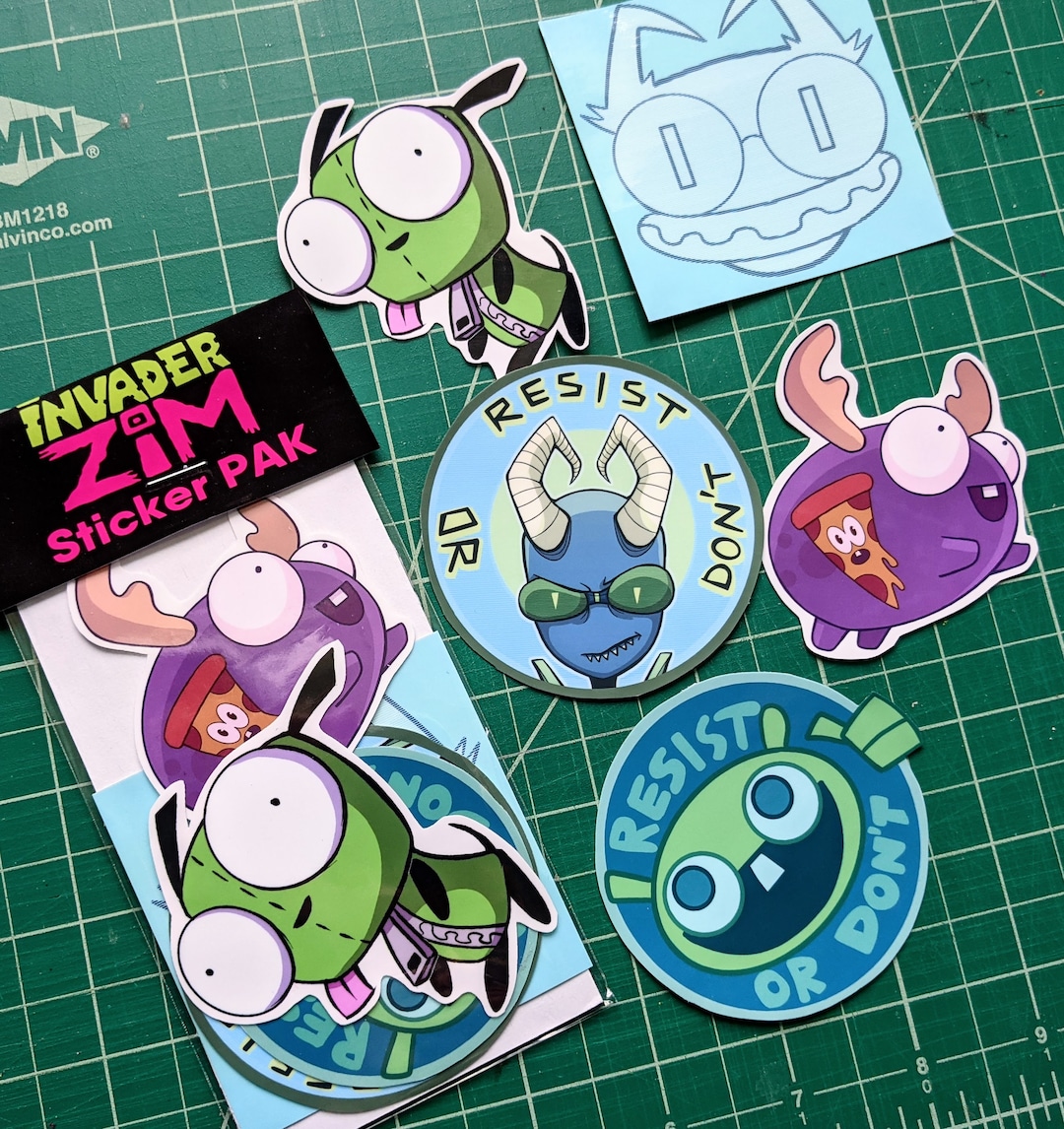 Invader Zim Vinyl Sticker PAK - Etsy