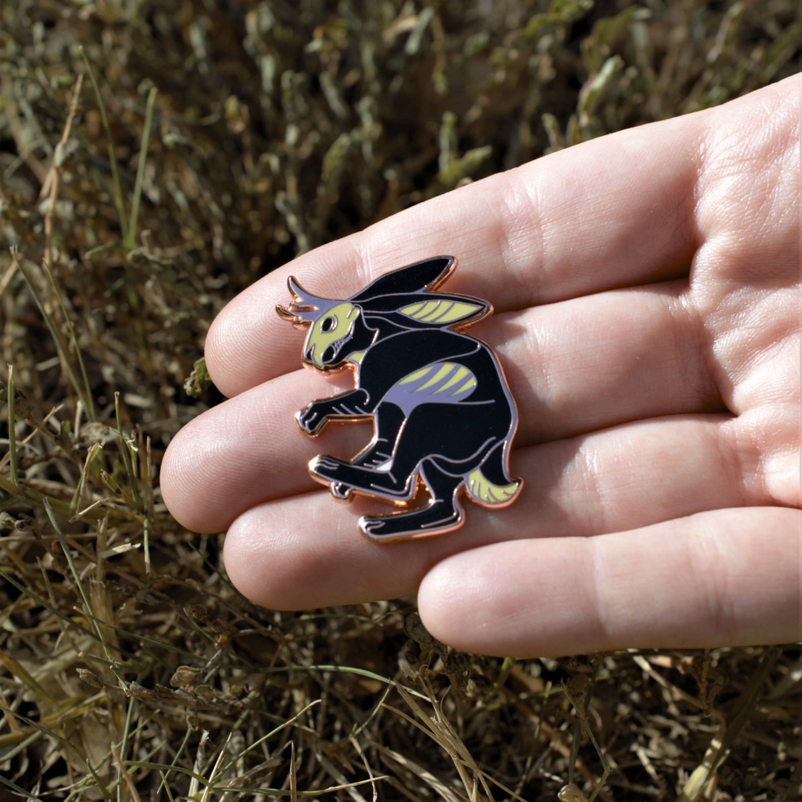 Jack-o'lope Halloween Jackalope Hard Enamel Pin - Etsy