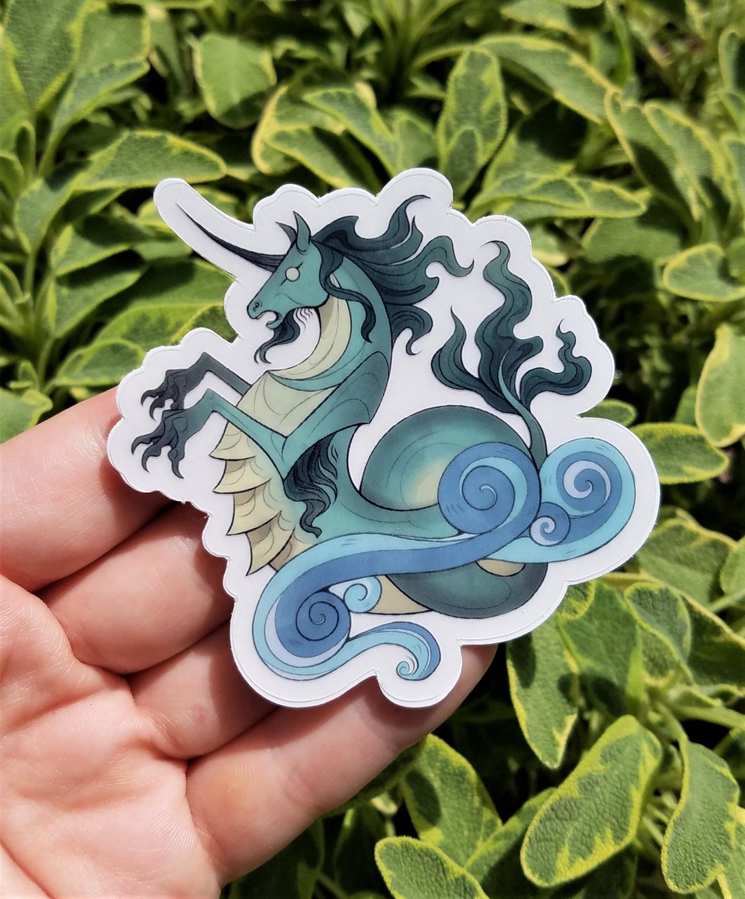 Medieval Hippocampus Clear Vinyl Sticker - Etsy