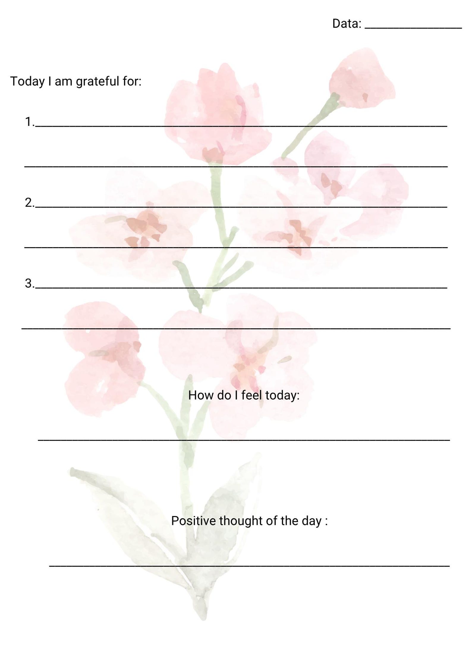 30-day Gratitude Journal Printable - Daily Reflection& Mindfulness PDF ...
