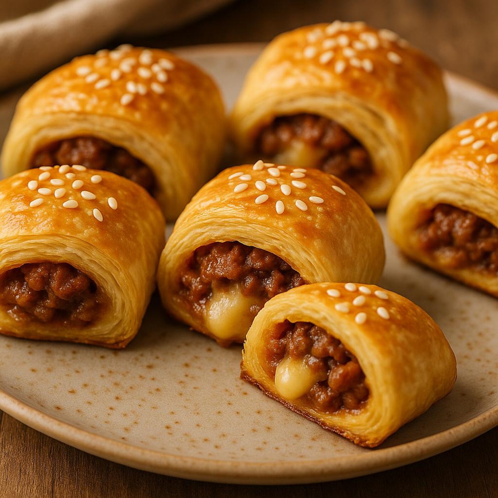 BEST RECIPE for Cheesy Meat Puff Pastry Rolls Recipe PDF | Savory ...