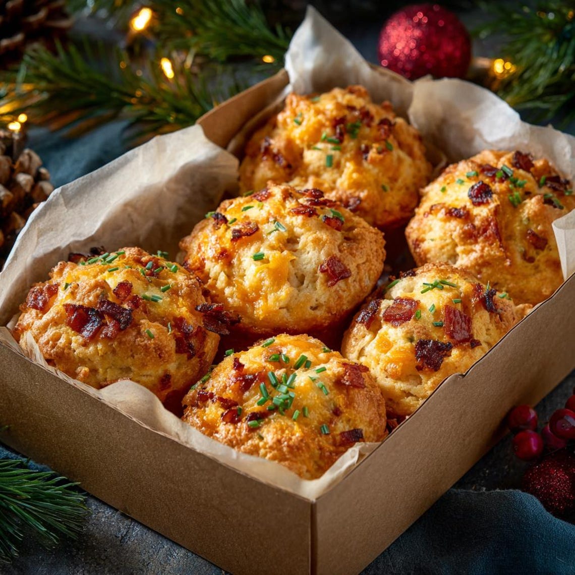 Bacon Cheddar Chive Christmas Bites Recipe: Savory Breakfast Muffins ...