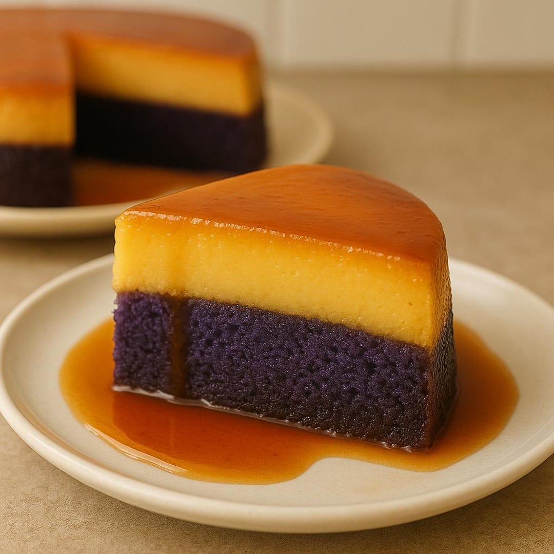 BEST RECIPES Ube Custard Flan Cake Recipe PDF | No Bake Steamed Dessert ...