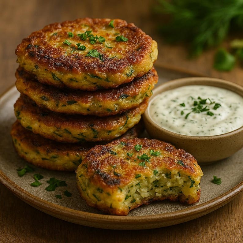 Crispy Zucchini Fritters Recipe: Savory Summer Snack (digital Download ...
