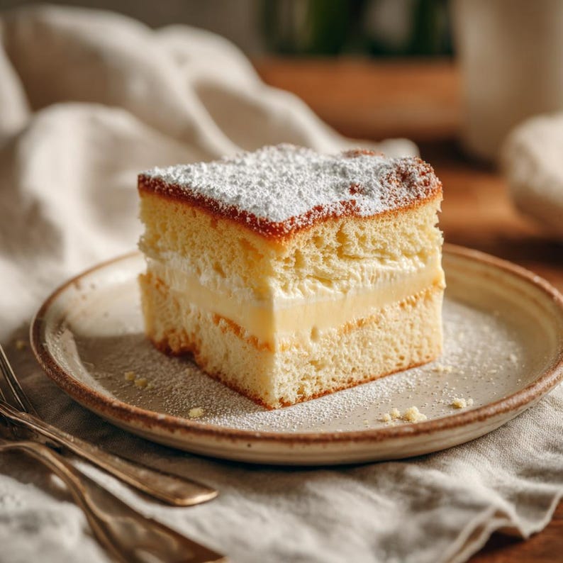 Vanilla Magic Cake Recipe: Printable 3-layer Dessert (digital Download ...