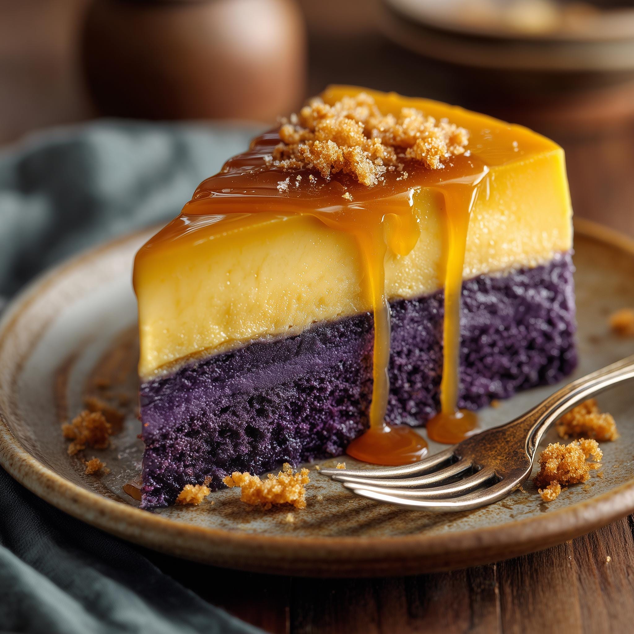Ube Custard Flan Cake Recipe: Steamed Filipino Dessert (digital ...