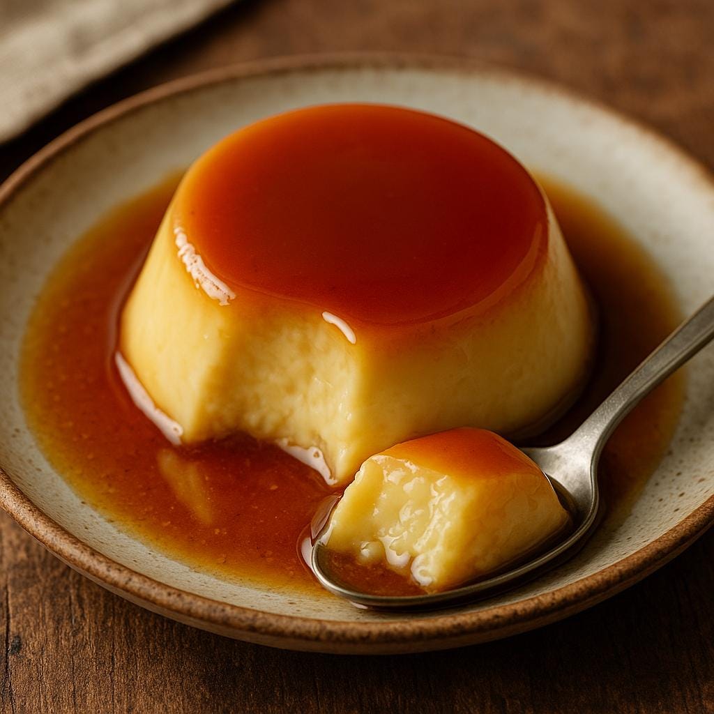Crème Caramel Recipe: Printable Custard Flan Dessert (digital Download ...