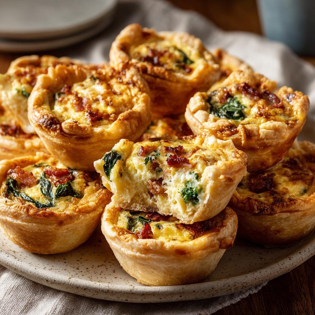 Mini Quiches Recipe: Printable Breakfast & Brunch Idea (digital ...