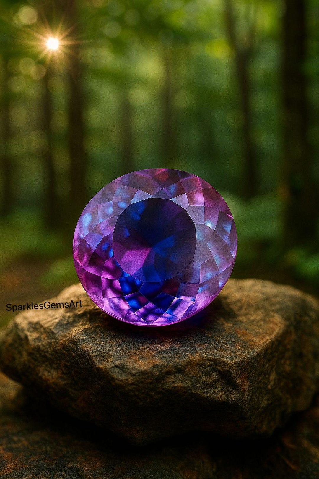 Natural Color Changing Alexandrite Gemstone: Round Cut Loose Stone ...