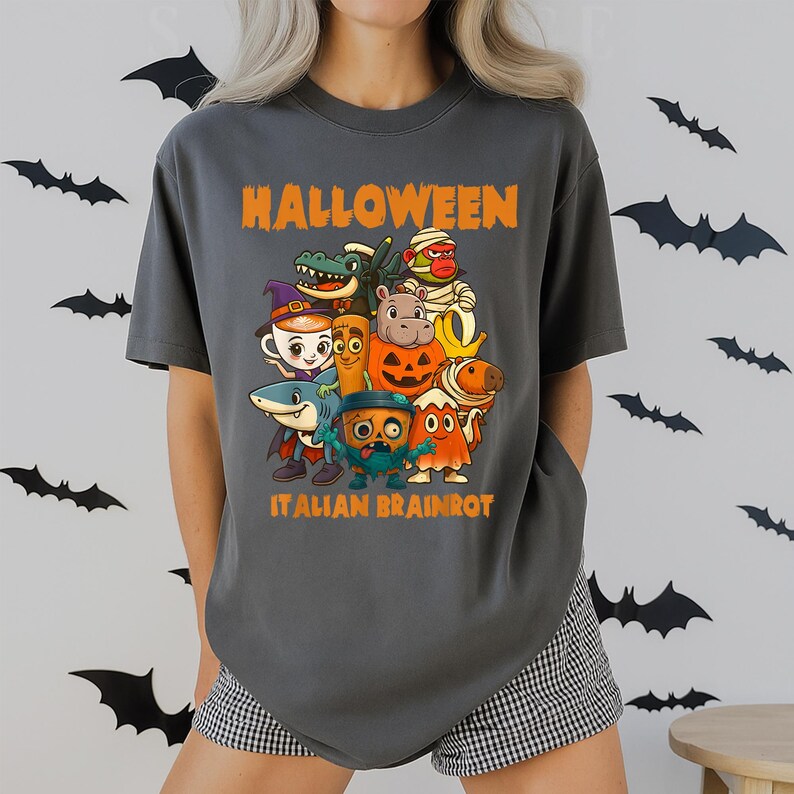 Italian Brainrot Halloween T-shirt: Costume Party Graphic Tee - Etsy