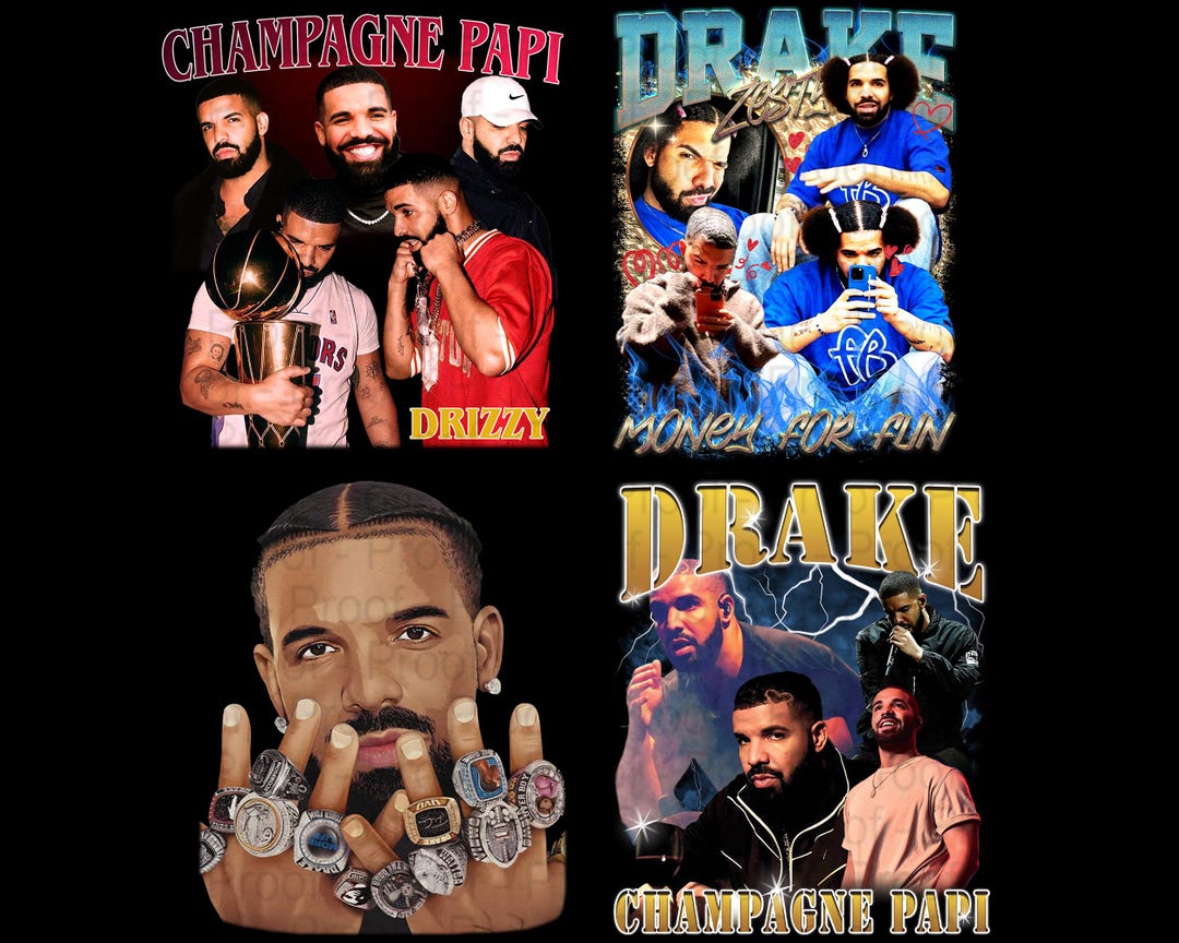 Drake 4 Design PNG Bundle,drake Album Art, Hip Hop Rap Singer PNG ...