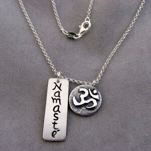 Om and Namaste Charms Necklace - Etsy