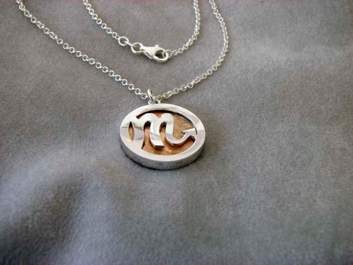 SCORPIO - Silver With Bronze or Copper Pendant - Etsy