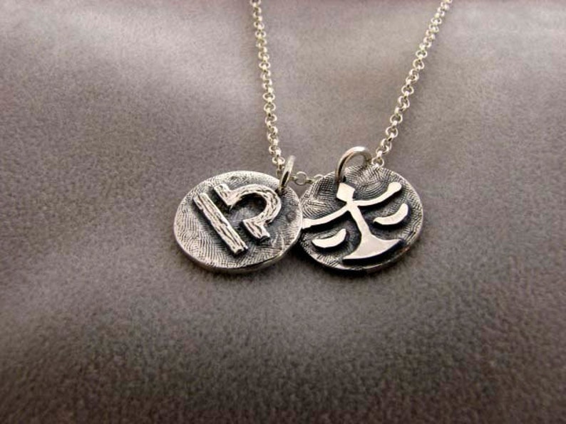 Sterling Silver Libra Zodiac Sign Necklace - Etsy
