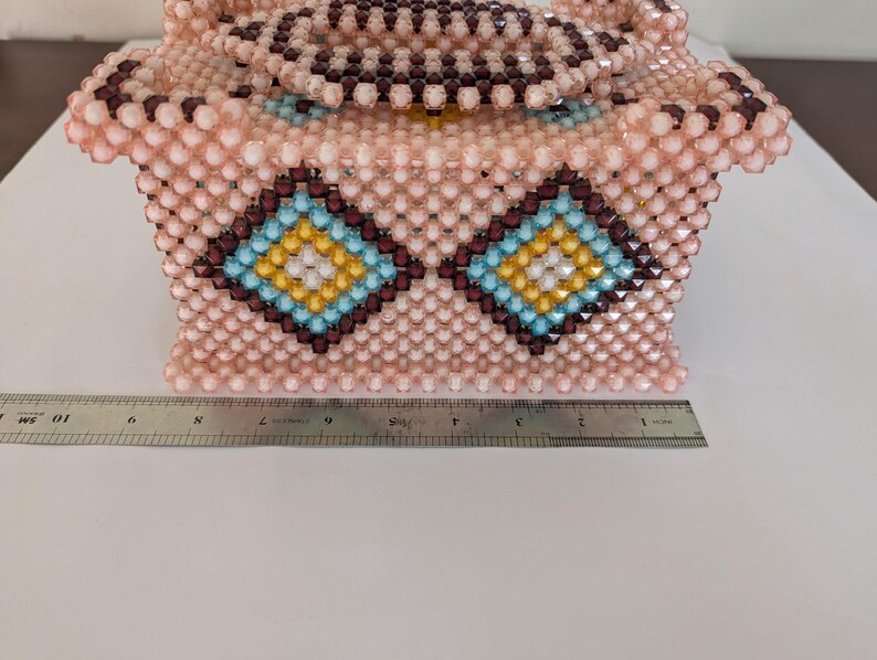 Handmade Beaded Tissue Box Cover | Decorative Crystal Beads Tissue ...