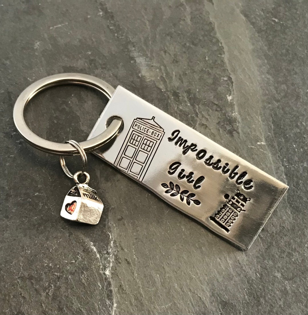 Dr Who Inspired Clara "impossible Girl" Hand Stamped Keychain - Etsy