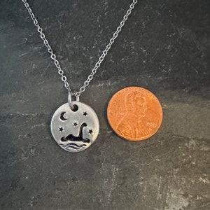 Micro Nessie Hand Stamped Necklace - Etsy