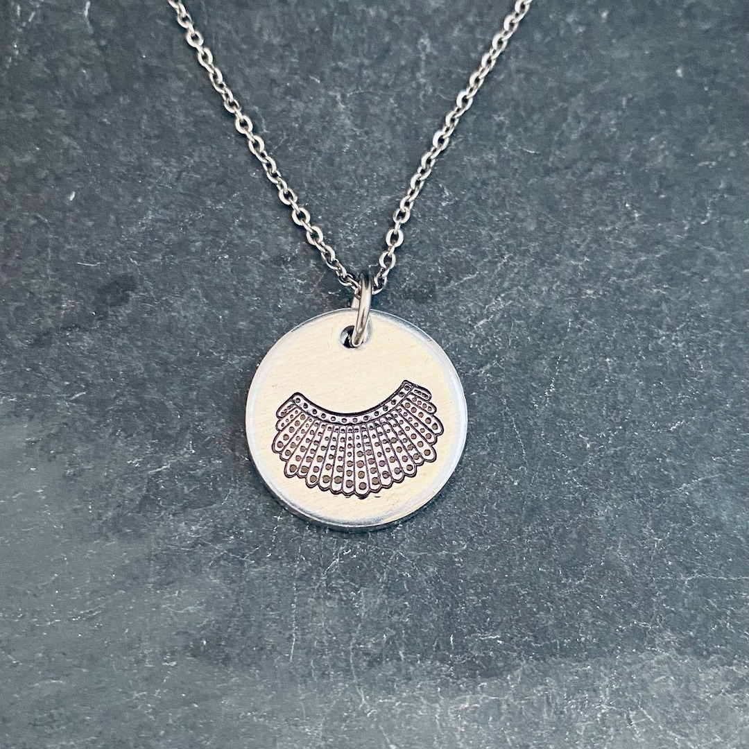 RBG Collar Symbol Hand Stamped Necklace - Etsy