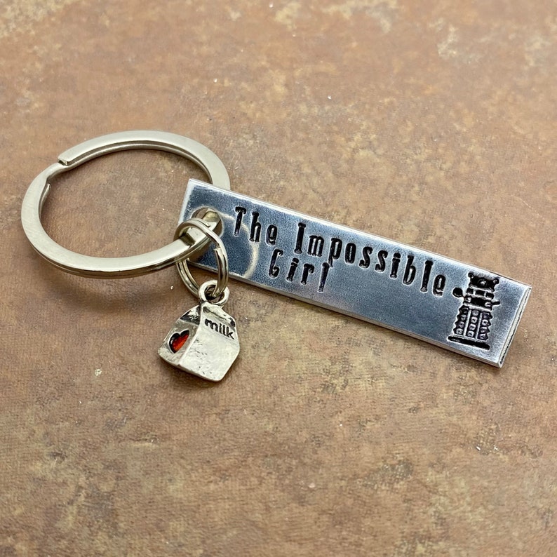 Dr Who Inspired Clara "the Impossible Girl" Hand Stamped Keychain - Etsy