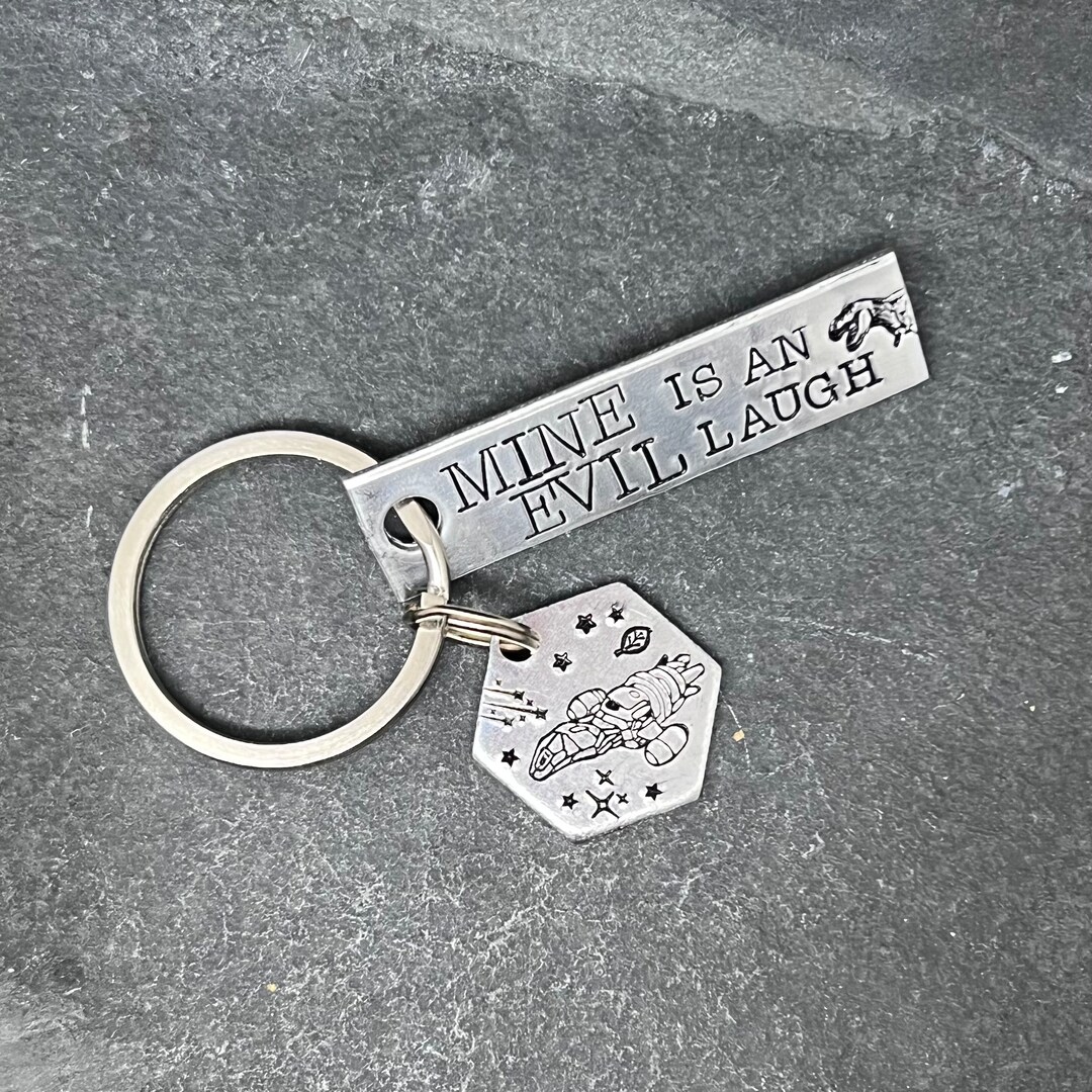 Mine is an Evil Laugh Hand Stamped Firefly Inspired Keychain With Hand ...