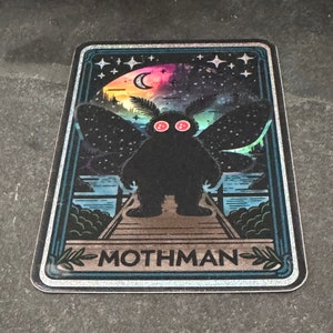Mothman Tarot Card Glitter Sticker - Etsy