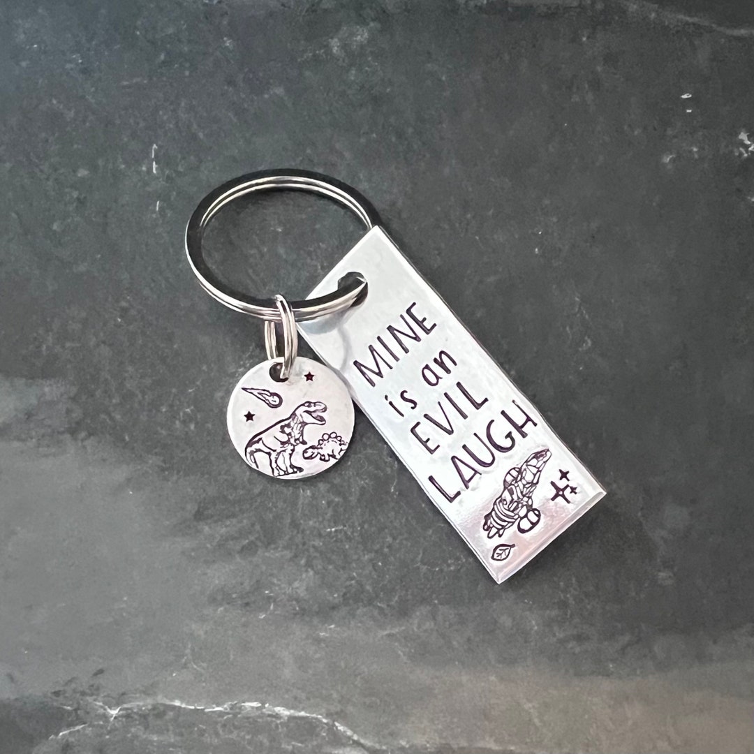 Hand Stamped "mine is an Evil Laugh" Firefly Inspired Keychain With ...