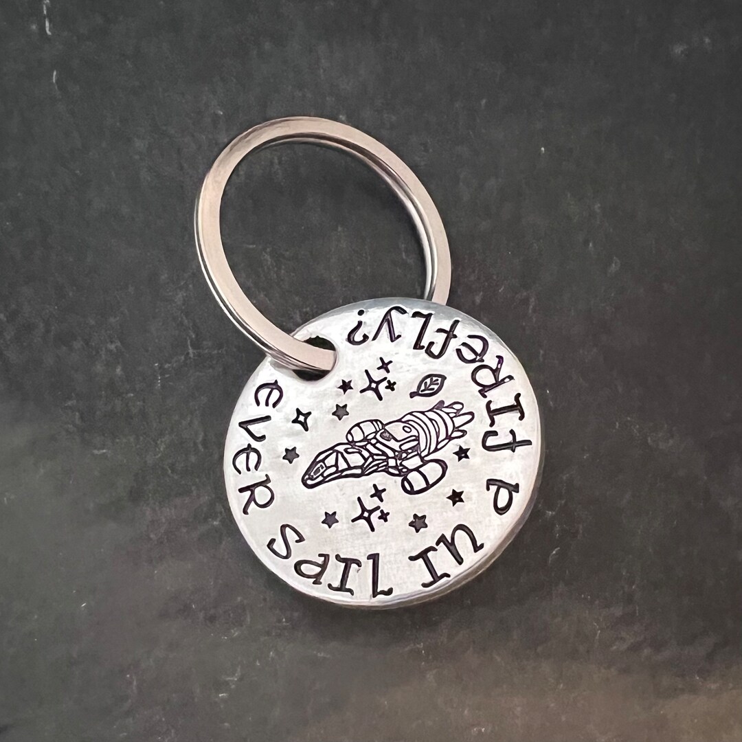 Hand Stamped "ever Sail in a Firefly?" Firefly Inspired Keychain - Etsy