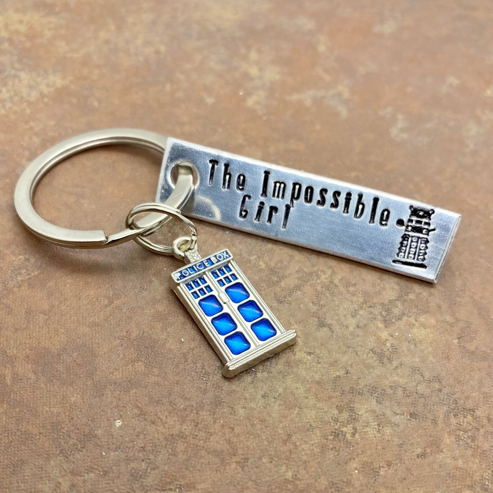 Dr Who Inspired Clara "the Impossible Girl" Hand Stamped Keychain - Etsy