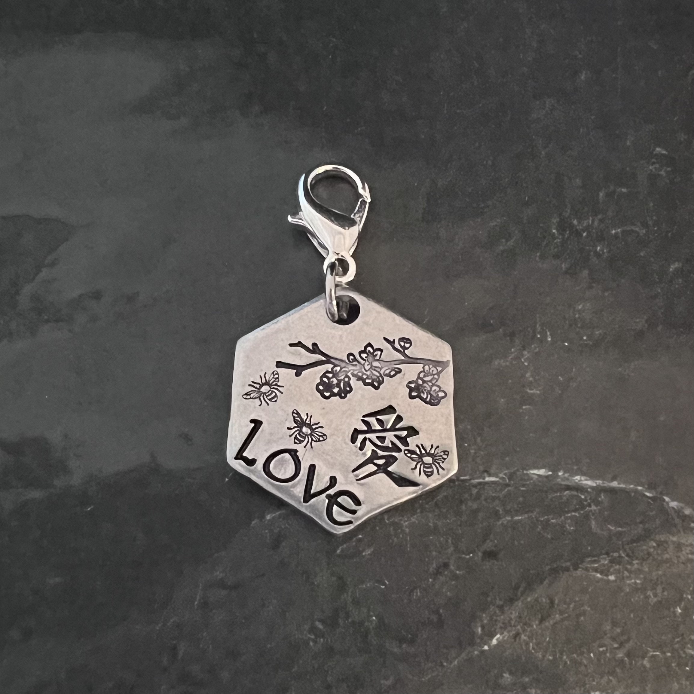 Hand Stamped Japanese Love Kanji Stitch Marker - Etsy