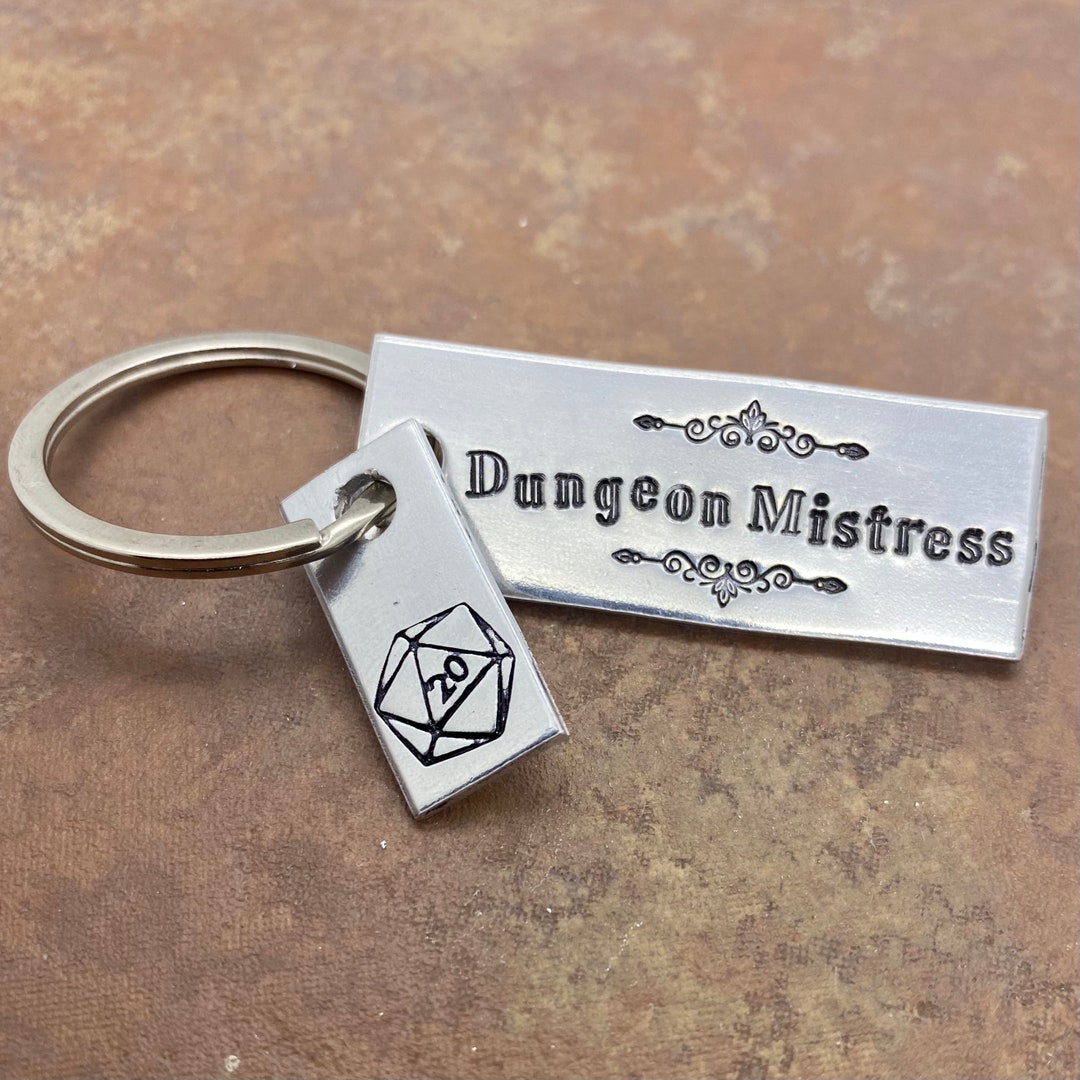 DND Inspired “dungeon Mistress” Hand Stamped Keychain With a Choice of ...