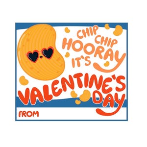 Print and Cut Potato Chip Valentines – “chip Chip Hooray, It’s ...